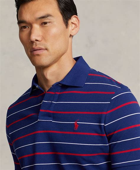 Polo Ralph Lauren Mens Classic Fit Striped Mesh Polo Shirt Macys