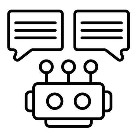 Chatbot Line Icon 14674558 Vector Art At Vecteezy
