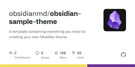 Github Obsidianmdobsidian Sample Theme A Template Containing Everything You Need For