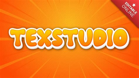 TexStudio | Orange 3D | Text Effect Generator
