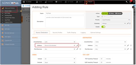 How Can I Block An Ip Address Using Access Rules Sonicwall
