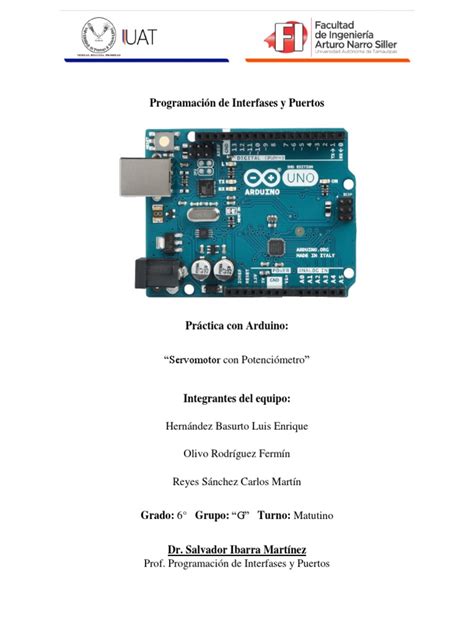 Practica Servomotor Con Potenciometro Pdf Hardware Informática Y Tecnología De La Información