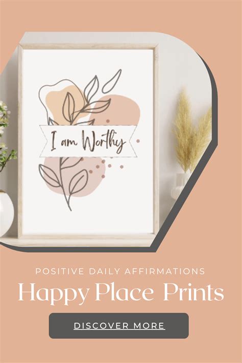 Daily Affirmations Boho Wall Art Positive Bohemian Decor