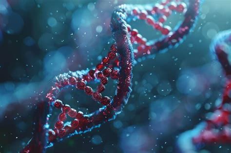 Premium Photo A Close Up Of A Dna Molecule