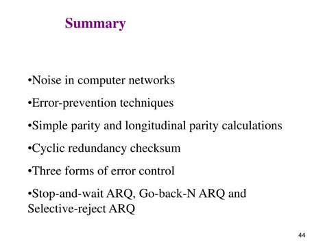 Ppt Chapter 6 Errors Error Detection And Error Control Powerpoint Presentation Id142140