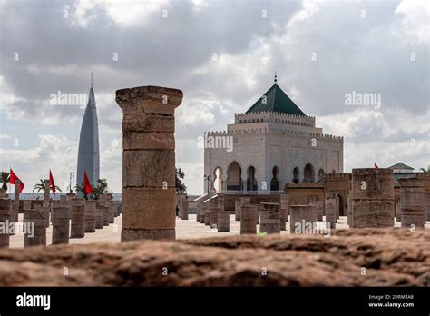 Iconic Mausoleum Of The Moroccan Kings Hassan Ii And Mohammed V At