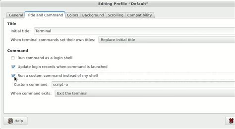 Linux How To Make `script` Command Loaded Automatically On Terminal
