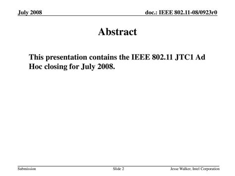 Ieee Jtc1 Ad Hoc Closing Report Ppt Download