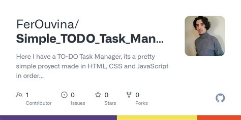 Github Ferouvina Simple Todo Task Manager Here I Have A To Do Task Manager Its A Pretty