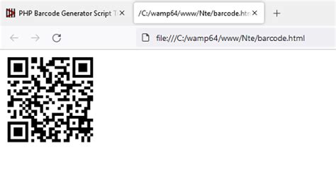 PHP QR Code Barcode Generator