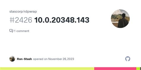 10020348143 · Issue 2426 · Stascorprdpwrap · Github
