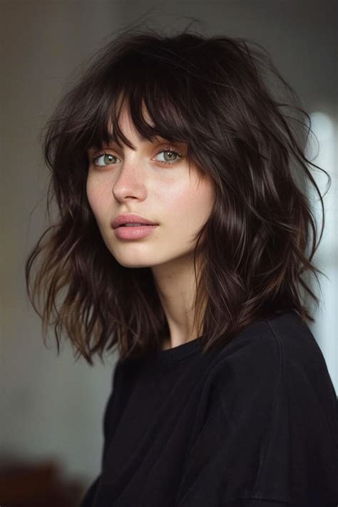 56 Shaggy Lob With Bangs Hairstyle Ideas In 2024 Hairstyles With