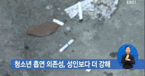 청소년 흡연 의존성 성인보다 더 강해