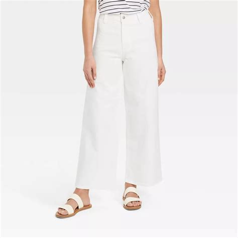 Womans High Rise Sailor Wide Leg Ankle Jeans Universal Thread Ebay