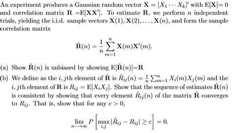 Solved An Experiment Produces A Gaussian Random Vector X Chegg