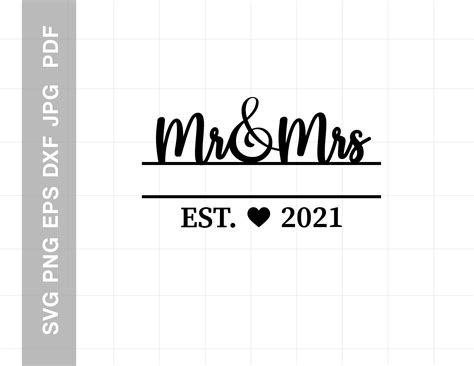 Mr And Mrs Split Monogram Svg Split Monogram Svg Wedd