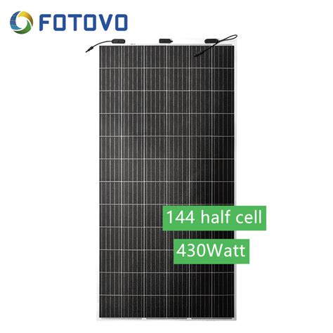 High Efficiency Flexible Panels Monocrystalline 430w 144 Half Cell