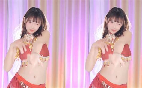 鱼子酱飞吻摇摆舞异域舞娘套装 直播跳舞录屏 哔哩哔哩