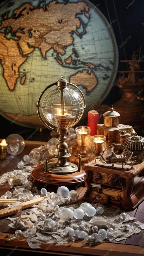 premium ai image a table topped with lots of different types of objects