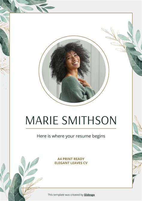 Free Resume Google Slide Themes And PowerPoint Templates