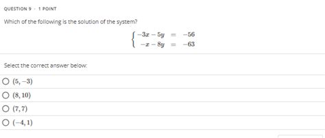 Solved Question 9 1 ﻿pointwhich Of The Following Is The