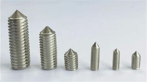 Din914 Hex Socket Headless Grub Set Screws With Cone Point Stainless