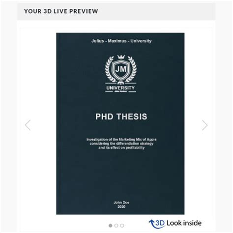 Phd Printing And Binding New ~ 3d Look Inside Function