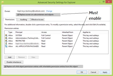 failed to enumerate objects in the container access is denied