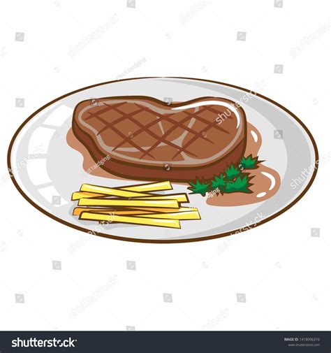 Steak Vector Graphic Design Clipart 스톡 벡터로열티 프리 1418056310 Shutterstock