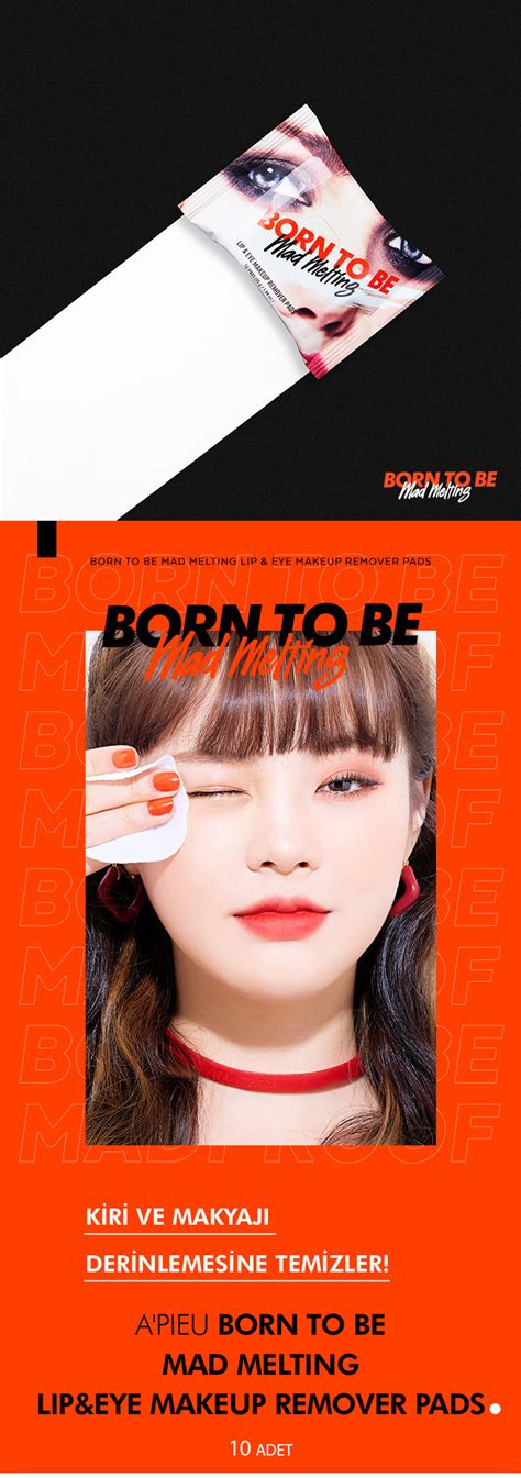 Missha Apieu Born To Be Mad Melting Lipandeye Makeup Remover Pads 10adet