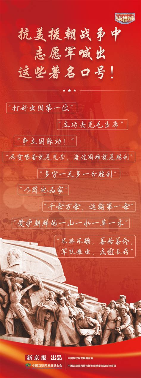向英雄致敬 抗美援朝战争中志愿军的著名口号抗美援朝战争新浪新闻