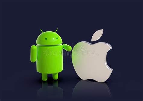 Blue Android Logo 3d