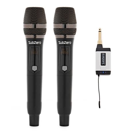 Subzero Voxlink Compact Dual Handheld Wireless Microphone System At Gear4music