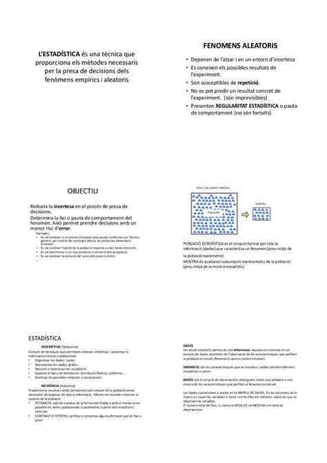 Tema 1 Estadística I Ub Docsity