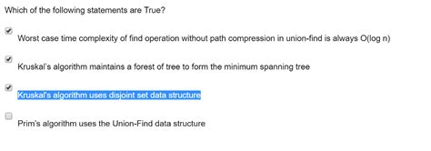 Solved Which Of The Following Statements Are True Worst
