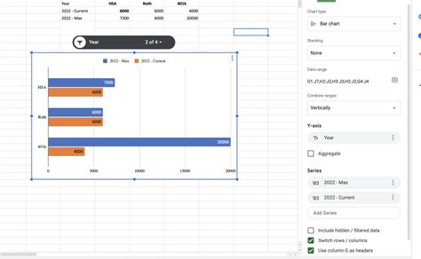 Google Sheets Chart To Compare Two Values Every Year Web Applications