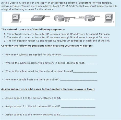 Solved In This Question You Design And Apply An Ip Chegg