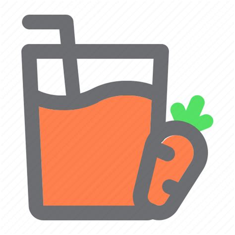 Beverage Beverages Carrot Drink Glass Juice Icon