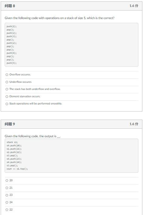 Solved Which Is A Situation That Can Apply To The Stack Data Chegg