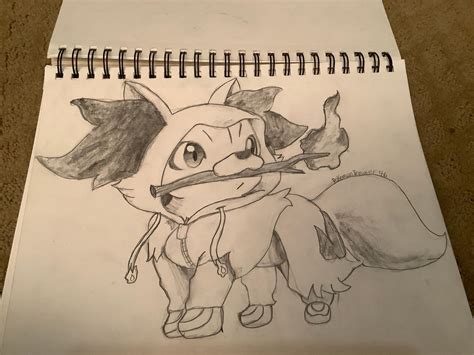 Fennekin Wearing Delphox Costume By Pokemontrainer46 On Deviantart