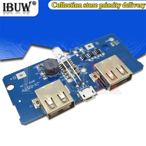 1pcs 3 7v To 5v2a Boost Module 18650 Battery Boost Circuit Board Diy