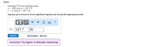 Solved Problem 101 The Following Sets Of Values For V And I