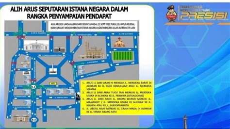 Polisi Siapkan Pengalihan Arus Lalu Lintas Terkait Demo Di Istana