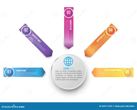 Plantilla Infographic De Las Flechas Ilustración Del Vector
