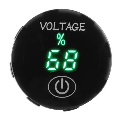 Pour DC 12V 24V LED Voltmètre One Touch Sensing Boîtier Noir Pour