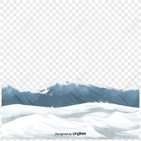 겨울 일러스트 눈 산봉우리와 언덕 피크 자연스러운 산과 언덕 Png 일러스트 무료 다운로드 Lovepik