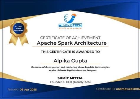 apachespark pyspark bigdata dataengineering trendytech… alpika gupta