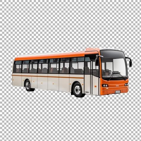 투명 배경에 고립 된 버스 프리미엄 Psd 파일