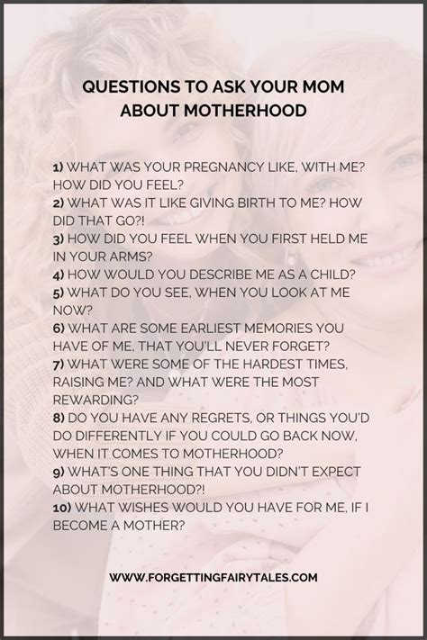 Questions To Ask Mom Artofit