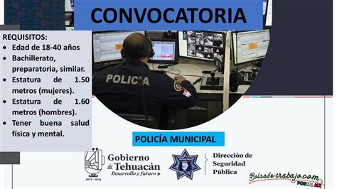 Convocatoria Policía Municipal Tehuacán Puebla 2024 2025 ⇒ Portal